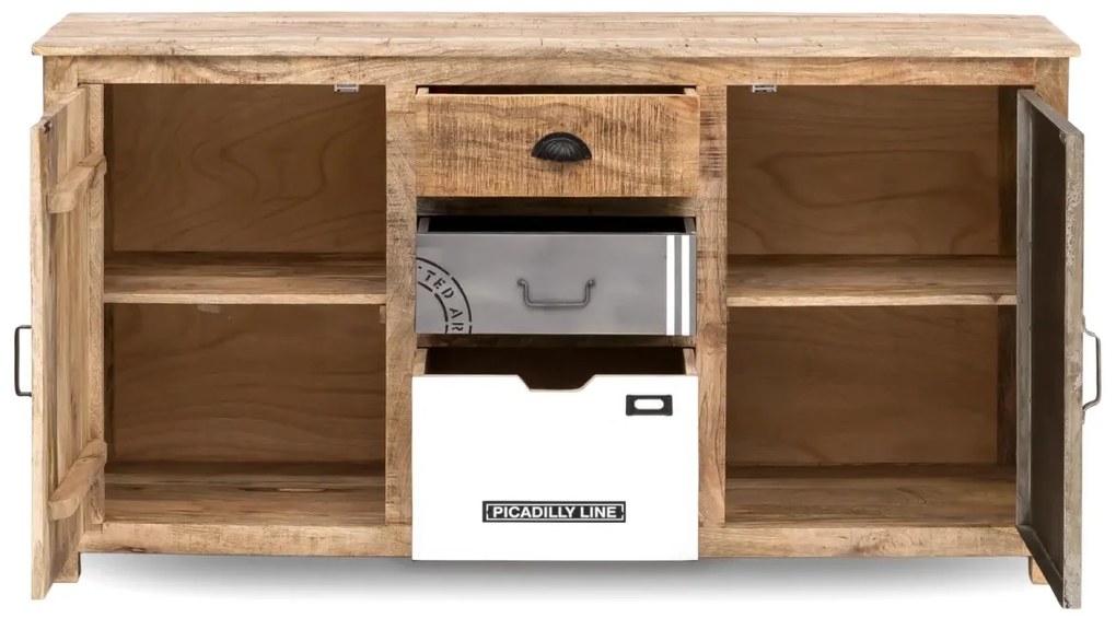 furniture-nabytek.cz - Masivní příborník Padma z mangového dřeva, lakovaný, přírodní barva