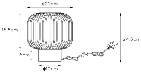 Lucide 45586/20/33 - Stolní lampa MALOTO 1xE27/40W/230V zelená/zlatá