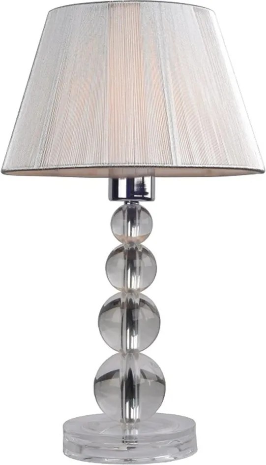 Stolní lampa, stříbrný kov/akryl, Cinda Typ 14