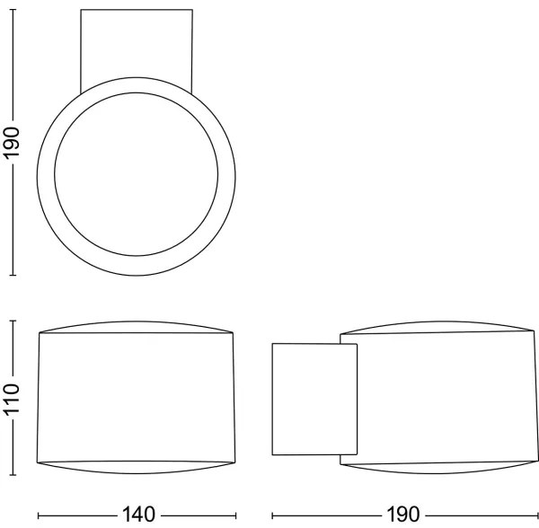 Philips - LED Venkovní nástěnné svítidlo OTIS LED/4,3W/230V 2700K IP44