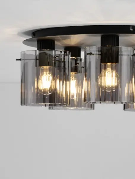 Černo designové stropní svítidlo Mirbi 5