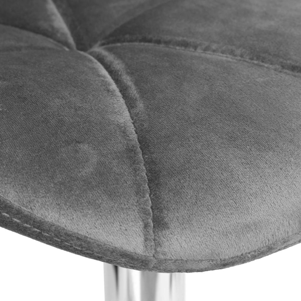 ViaDomo Via Domo - Barová židle Letizia - šedá - 46x106x35 cm