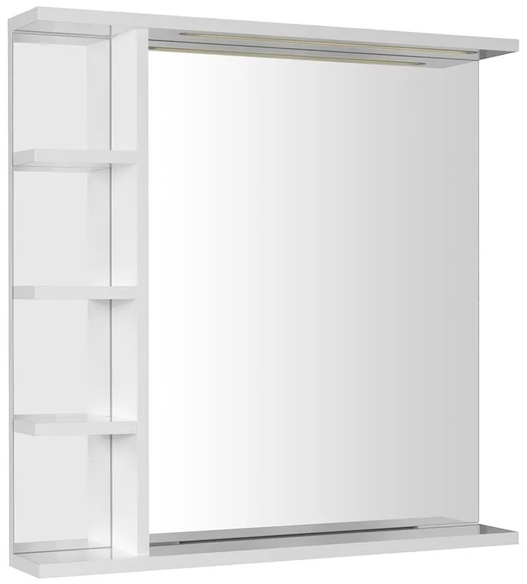 Aqualine Aqualine, KORIN STRIP zrcadlo s LED osvětlením a poličkami 70x70x12cm, KO360S