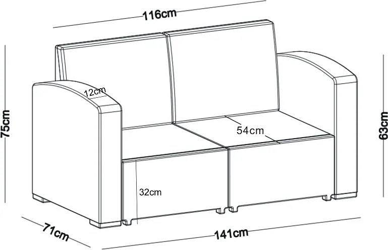 DOMINGO GREY DeLuxe Zahradní nábytek