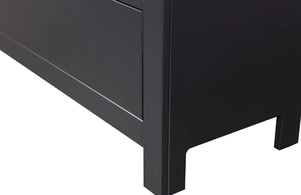Hoorns Černý borovicový TV stolek Bona 120 x 40 cm
