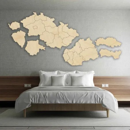 Puzzle mapa České a Slovenské republiky, Československo | SENTOP HDF-M011