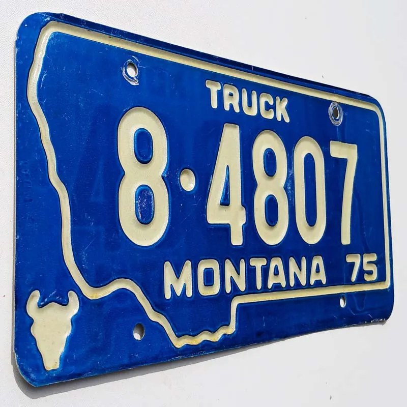 Americká SPZ Montana 1975 Blue Truck 8.4807