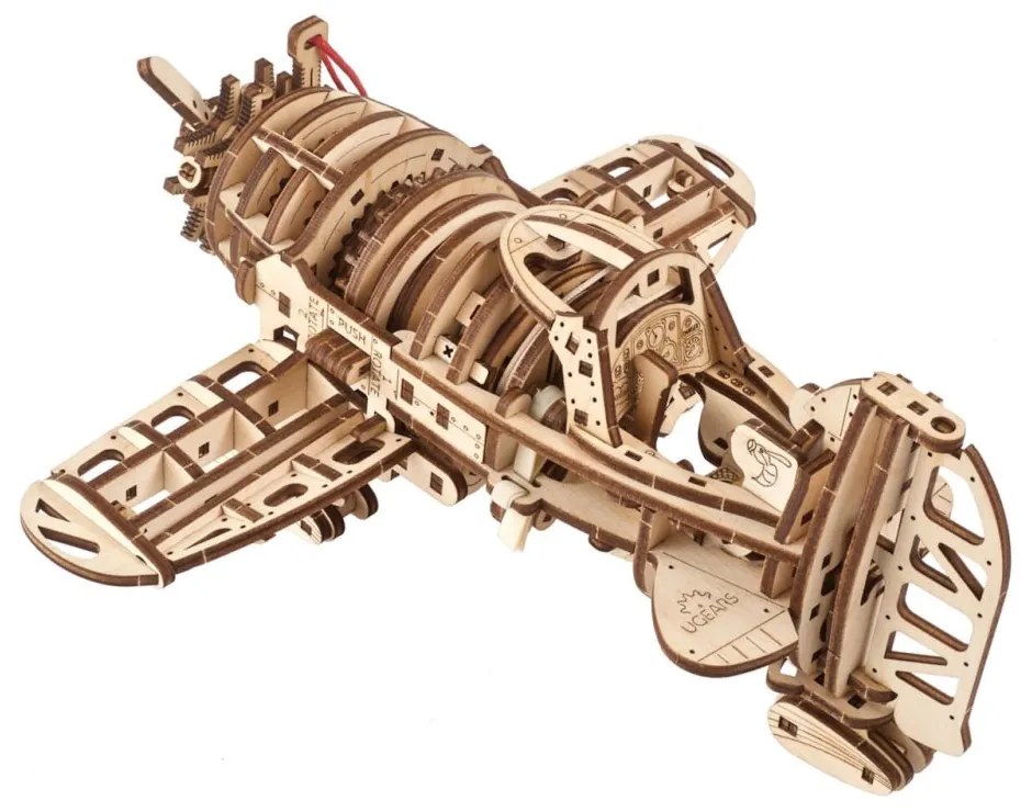 Ugears 3D mechanické puzzle Letadlo Mad Hornet 354 ks