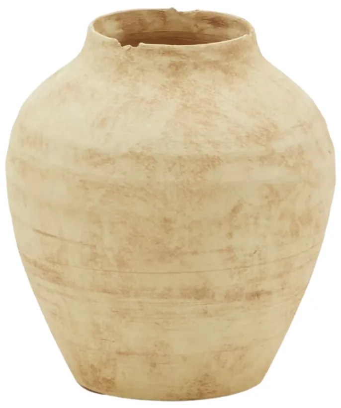 Béžová keramická váza Kave Home Silbet 21 cm