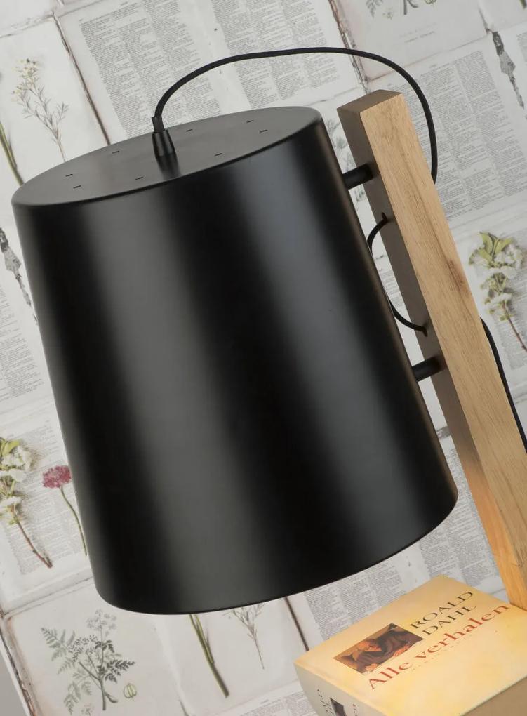 Stojací lampa cambridge s poličkami černá MUZZA