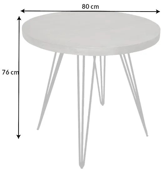 Designový jídelní stůl Shayla 80 cm šedé mango