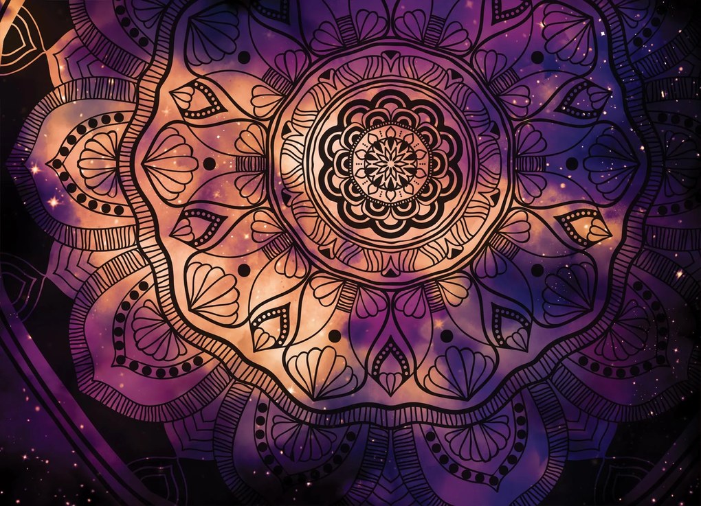 Malvis ® Tapeta Mandala Ultra Violet Vel. (šířka x výška): 360 x 260 cm