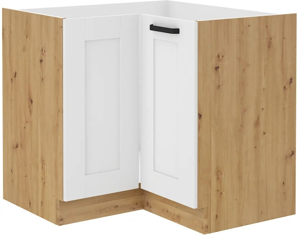 Kuchyňská skříňka LUNA 90x90 DN 2F BB korpus: dub artisan, barva dvířek: bílá