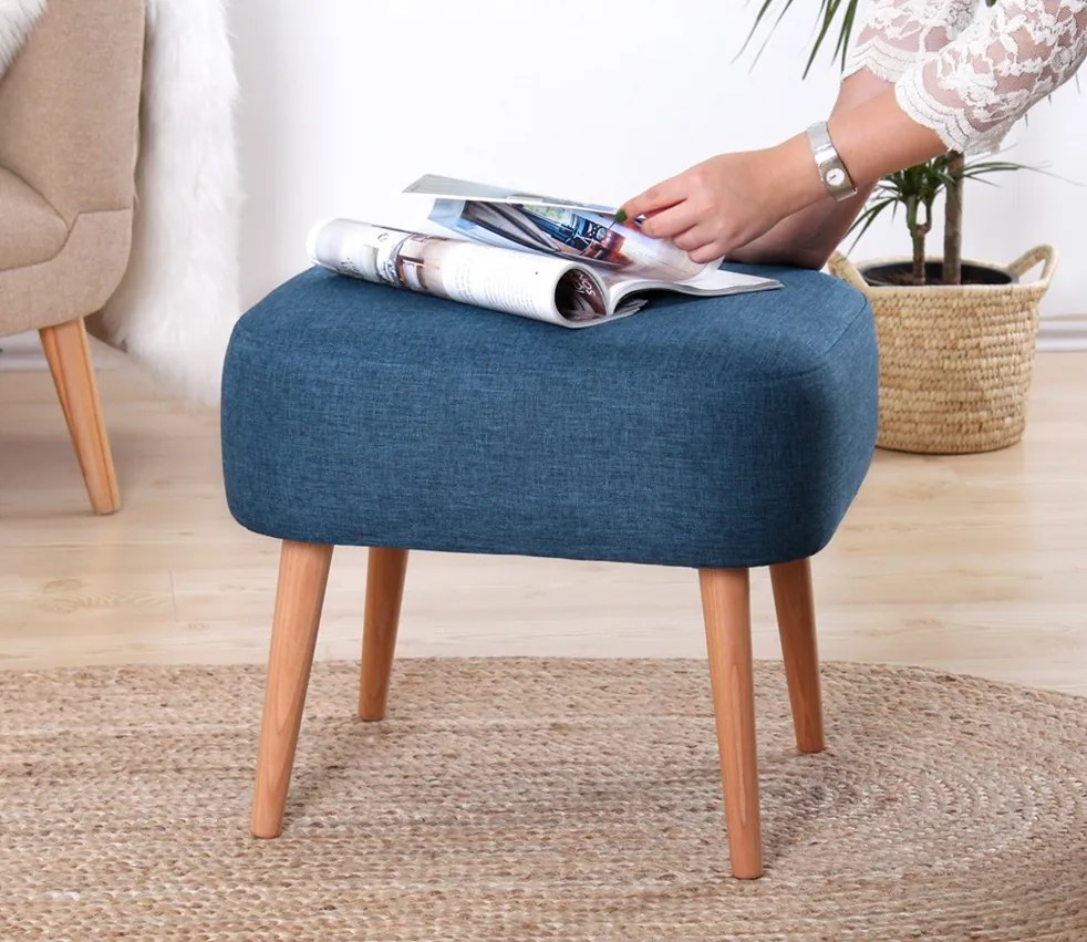 Atelier del Sofa Taburet Parrot - Blue, Modrá