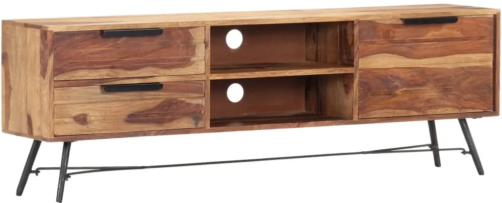 TV stolek Adrien - masivní sheeshamové dřevo | 140x28x47 cm