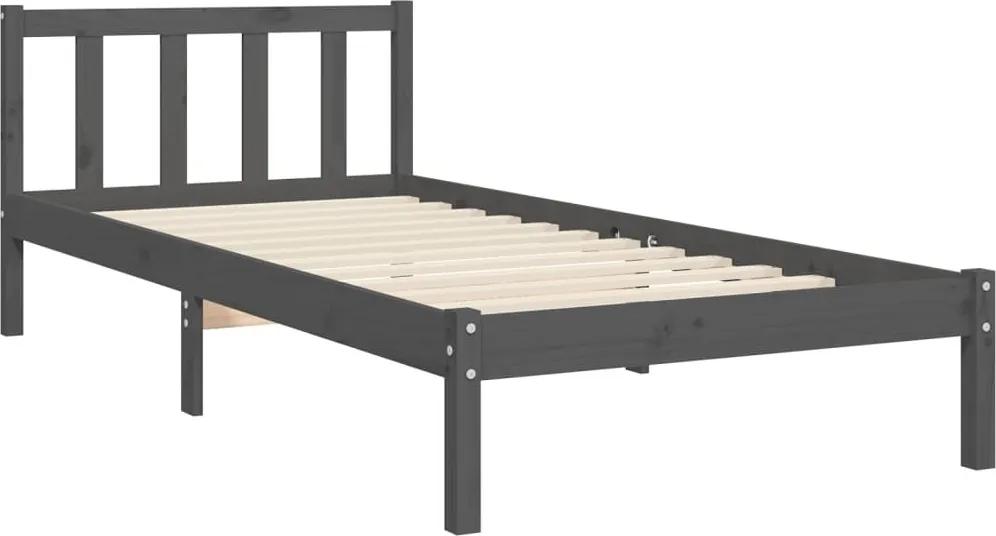 vidaXL Rám postele s čelem 90 x 200 cm masivní dřevo [3192608] Barva: Přírodní