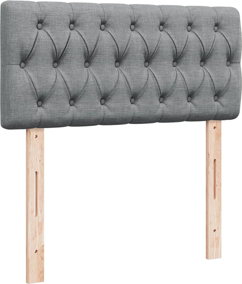 Box spring postel s matrací světle šedá 80 x 200 cm textil 3288022