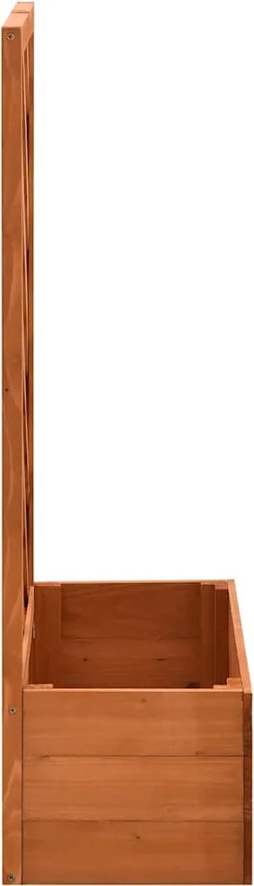 Zahradní truhlík s treláží oranžový 50x25x90 cm masivní jedle 314830