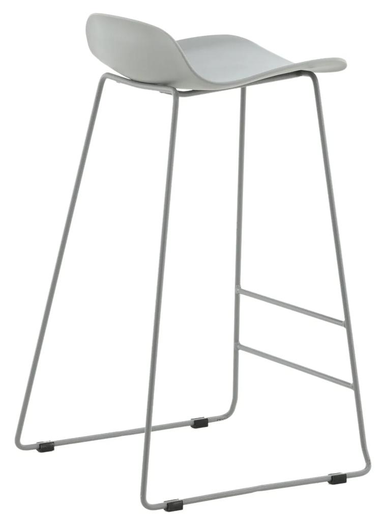 Barová židle Wave, 2ks, šedá, S50xD42xV87