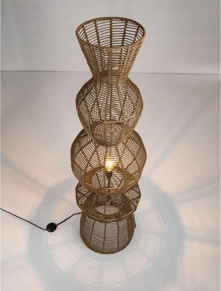 Provazová stojací lampa v přírodní barvě (výška 136 cm) Breena – Nova Luce