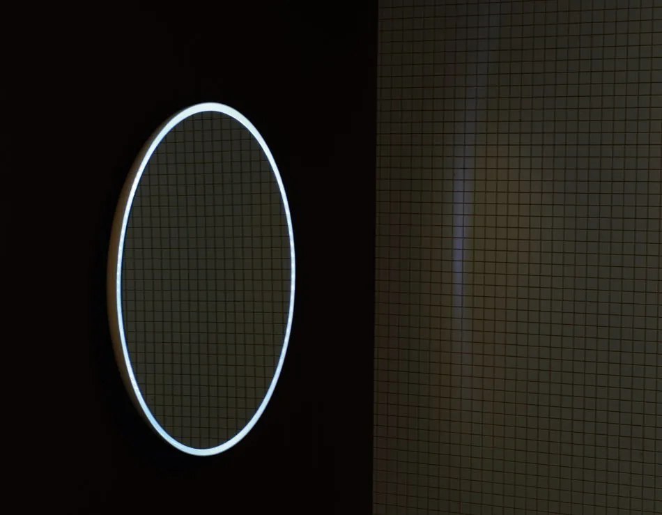 Sapho, FLOAT LED podsvícené zrcadlo, průměr 740mm, bílá, 22574