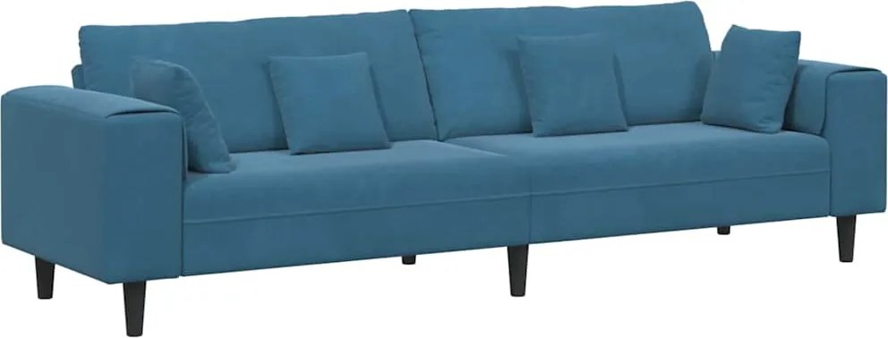 Pohovka Modrá 250 x 77 x 76 cm samet 3335152