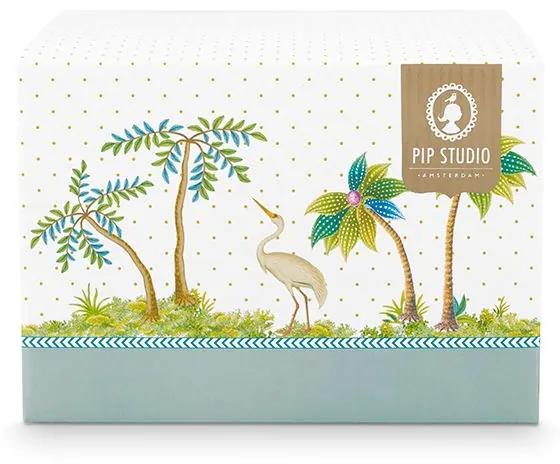 Pip Studio Jolie velký čajový set/3 v dárkovém balení, konvička a hrnečky, bílá