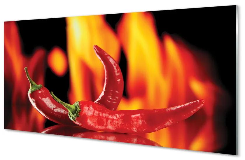 akrylový obraz pikantní papričky 125x50 cm