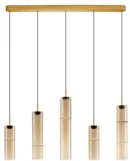 Designový lustr Sano 5 line Zlatá