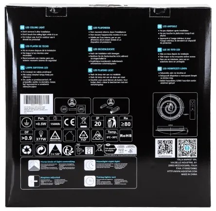 Aigostar - LED Stm stropní svítidlo LED/60W/230V 2700-6500K pr. 52,7 cm chrom+DO