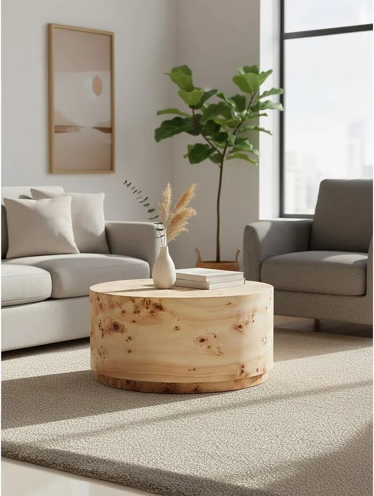 Kulatý konferenční stolek v přírodní barvě ø 80 cm Mota – Premier Housewares
