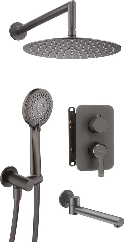 Deante Concealed shower set, with bath spout