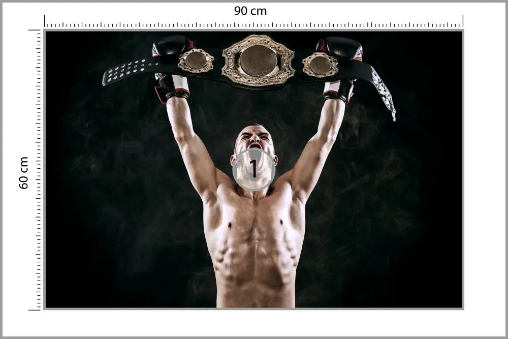 Fototapeta Vítězný Boxer Hladký vinyl 104x70.5