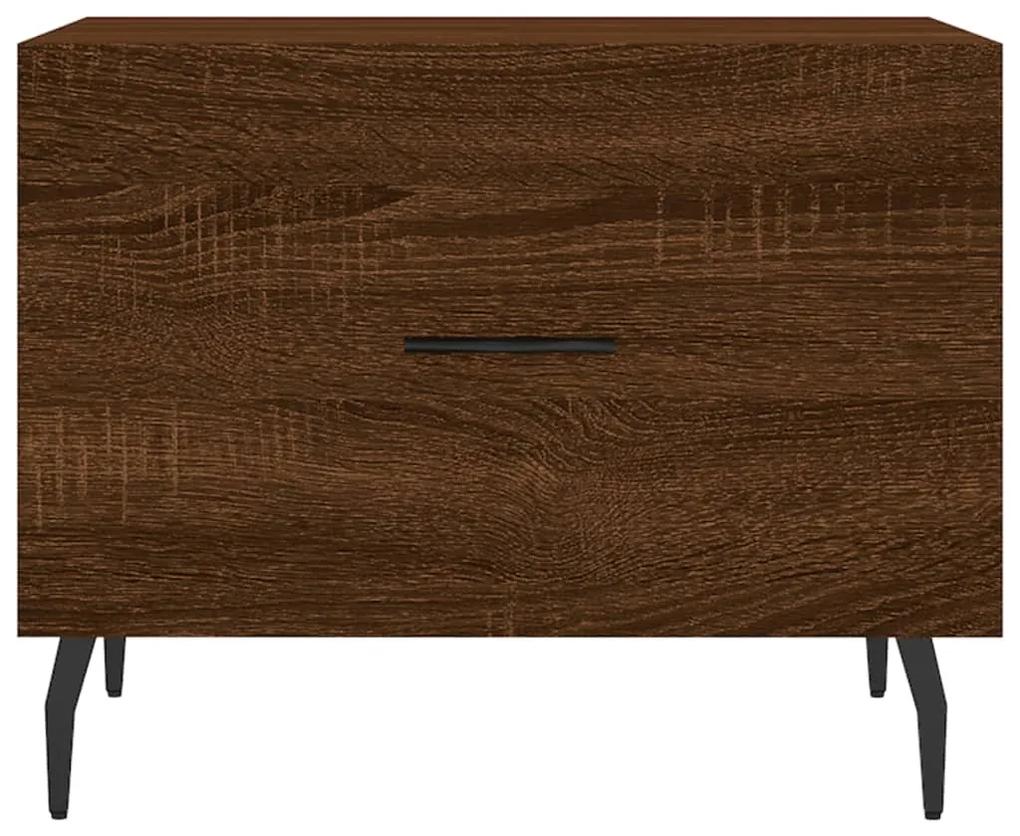 Konferenční stolek hnědý dub 50 x 50 x 40 cm kompozitní dřevo - Default Title