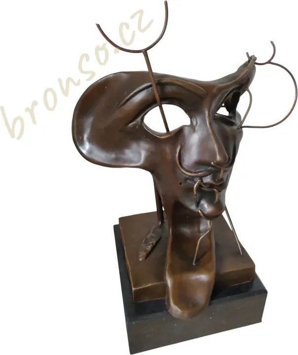 Salvador Dalí - Autoportrét - Bronzová socha