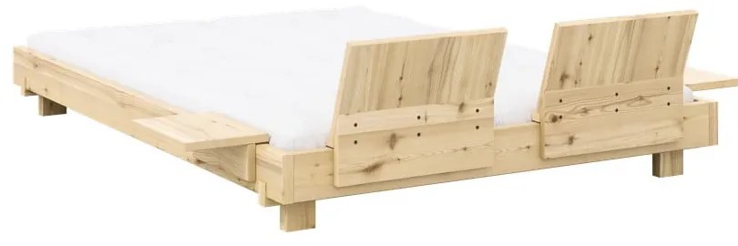 Dvoulůžková postel z borovicového dřeva s roštem v přírodní barvě 140x200 cm Social Bed – Karup Design