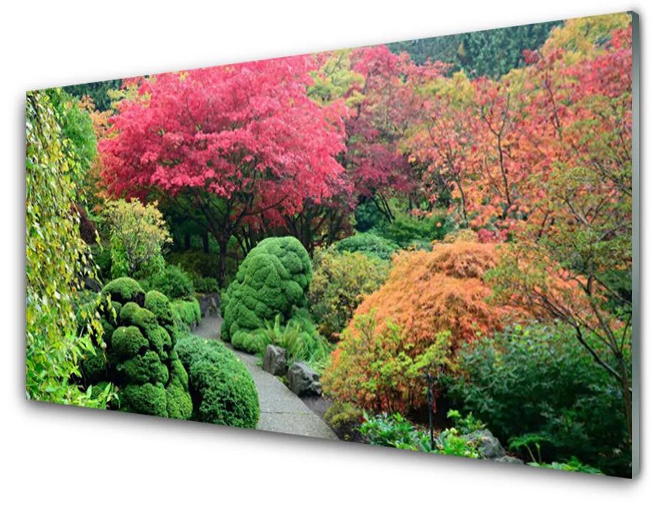 akrylový obraz Zahrada Květina Strom Příroda 140x70 cm