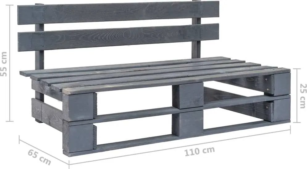 vidaXL Zahradní středová pohovka z palet zeleně impregnovaná borovice [3066485] Barva: taupe, Barva dřeva: Hnědá