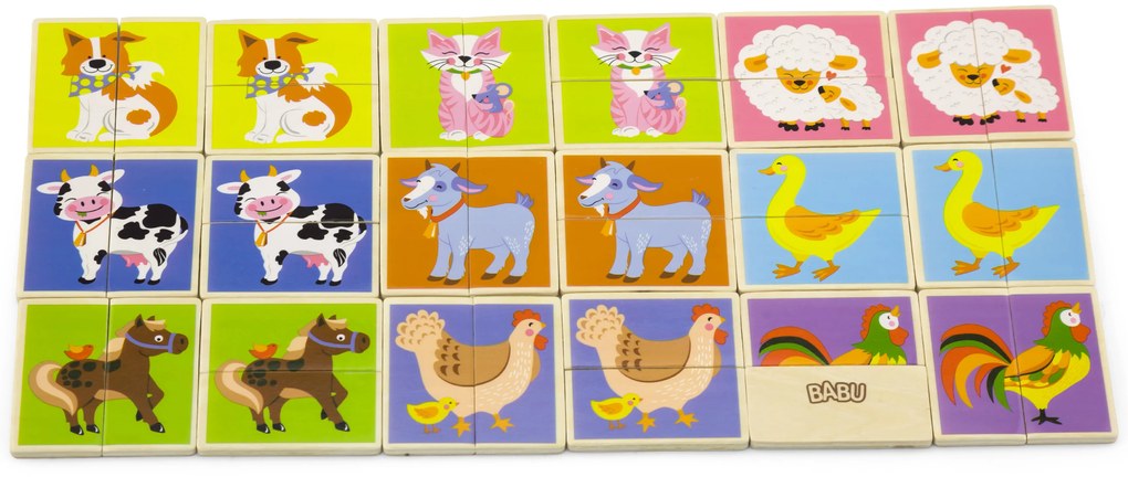 BABU - Puzzle- Pexeso zvířátka z farmy