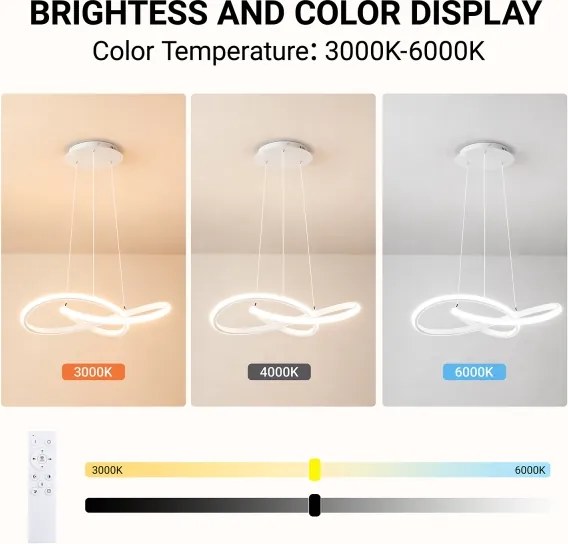 BRILAGI - LED Stmívat. lustr na lanku INFINITY LED/55W/230V 50x50 cm bílá + DO