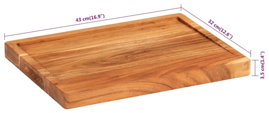 Prkénko na krájení 43 x 32 x 3,5 cm masivní akáciové dřevo - Default Title