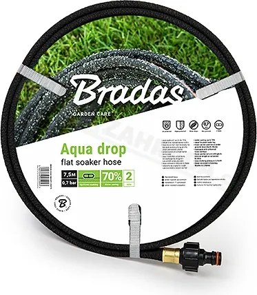 BRADAS Zahradní zavlažovací hadice AQUA DROP FLAT 1/2 - 15m