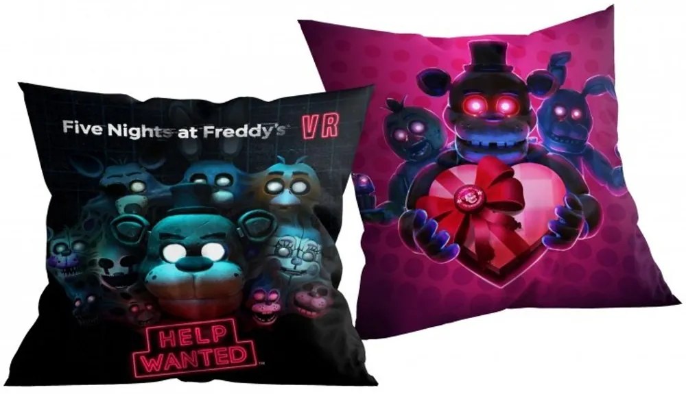 Oboustranný polštář Pět nocí u Freddyho - Five Nights at Freddy's: VR Help Wanted - 40 x 40 cm
