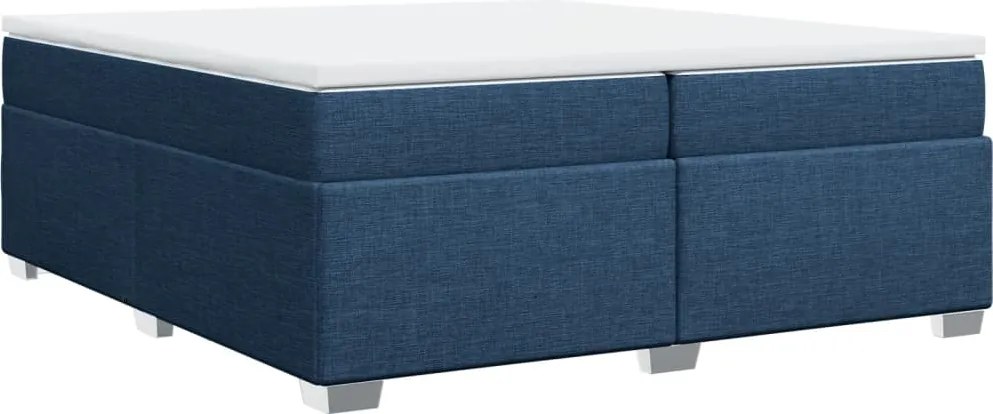 Box spring postel s matrací modrá 200x200 cm textil 3285164