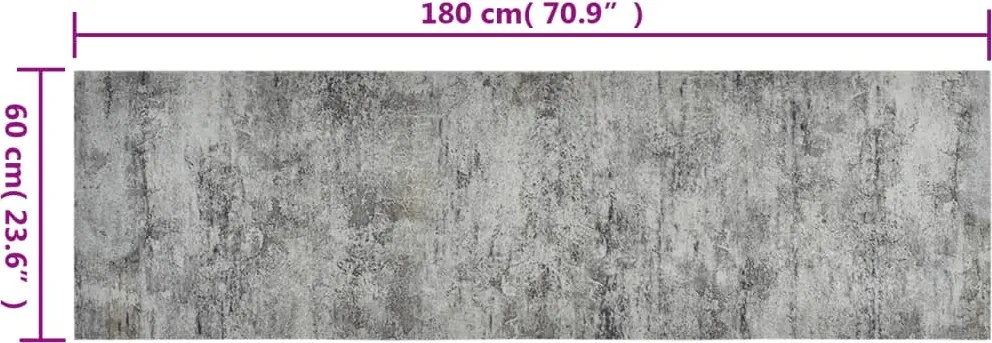 Kuchyňský koberec omyvatelný Beton 60 x 180 cm samet 136571