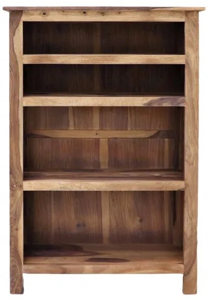 Indický nábytek - Knihovna Rami 90x135x35 z indického masivu palisandr Natural