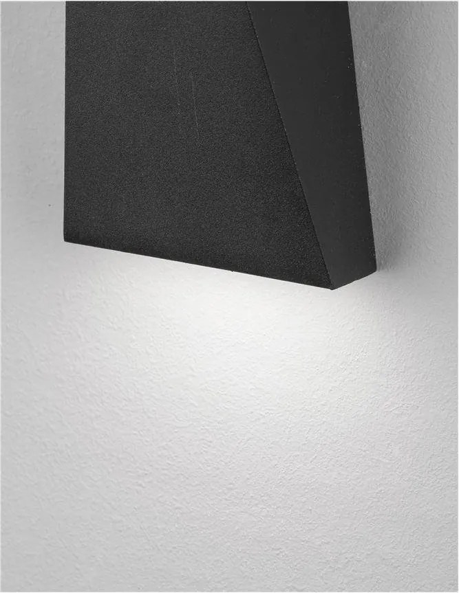 NV 9202262 Venkovní nástěnné svítidlo MILEY černý hliník čiré sklo LED 7W 3000K IP54 200-240V IP54 světlo nahoru a dolů - NOVA LUCE