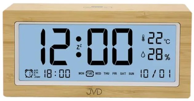 JVD Svítící digitální budík JVD SB2897 v imitaci dřeva