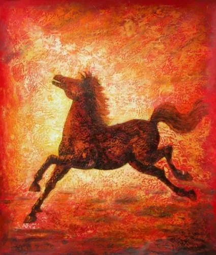 Skákající kůň - 50 x 60 cm