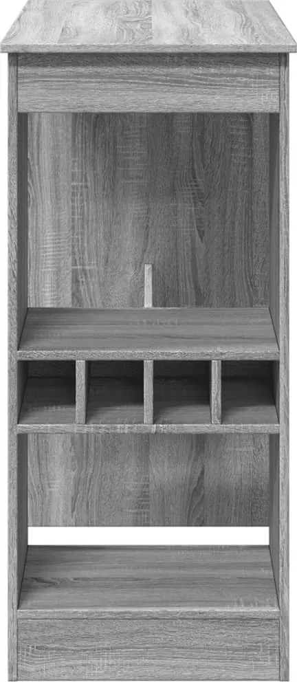 vidaXL Barový stůl s regály 90 x 47,5 x 103,5 cm kompozit [854337] Barva: kouřový dub